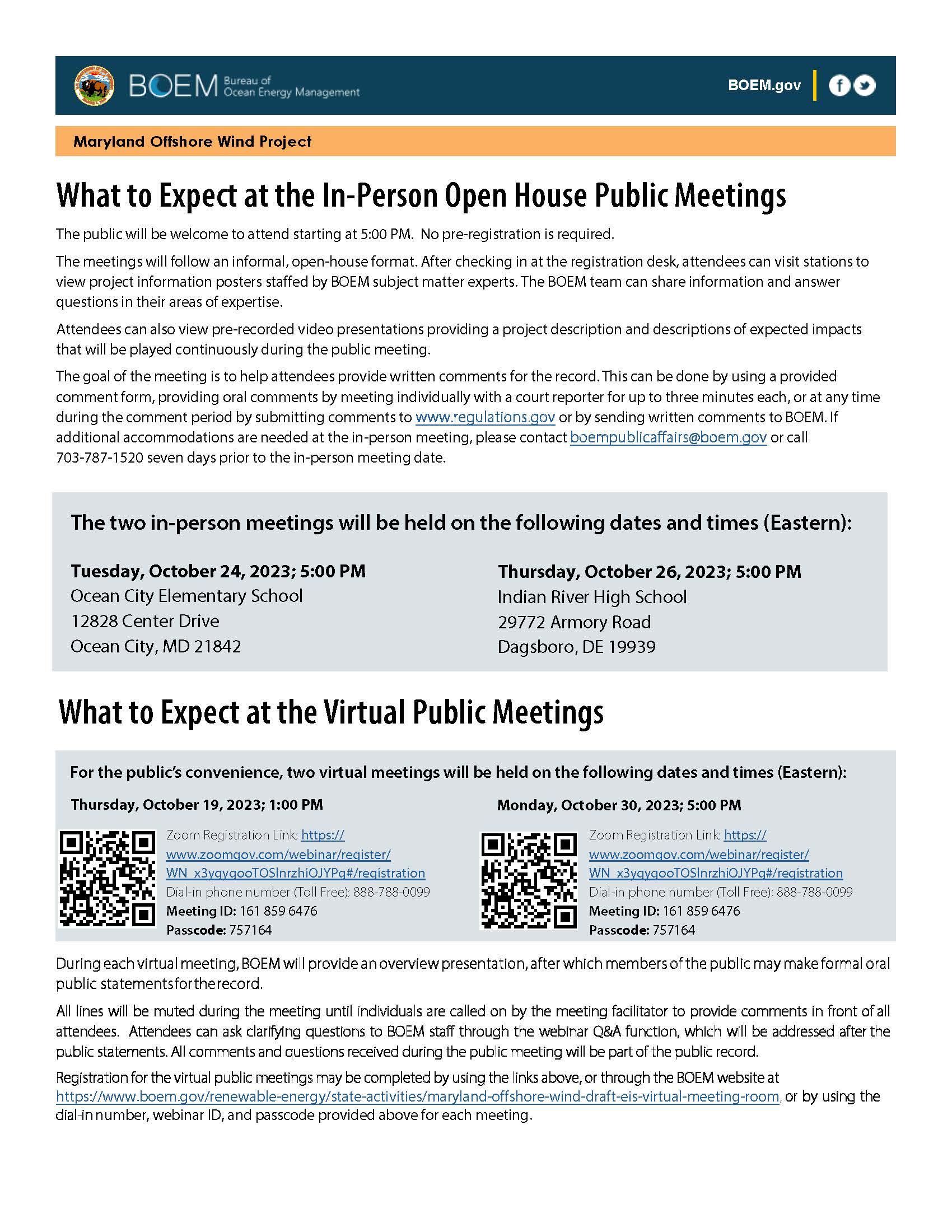 Maryland Offshore Wind Draft EIS Virtual Meeting Room | Bureau of Ocean ... Maryland Offshore Wind Draft EIS Virtual Meeting Room | Bureau of Ocean ...