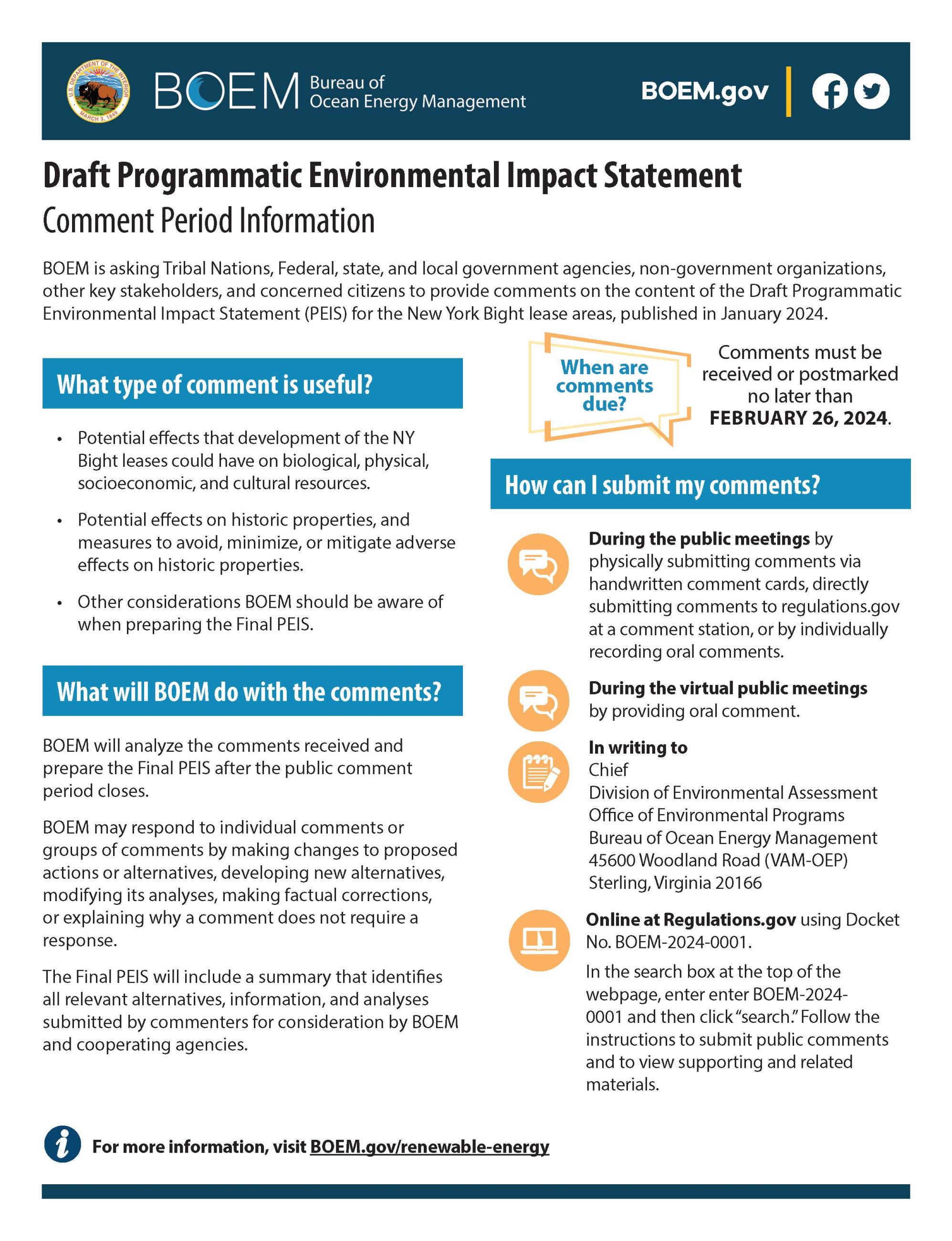 New York Bight Draft Programmatic Environmental Impact Statement ...