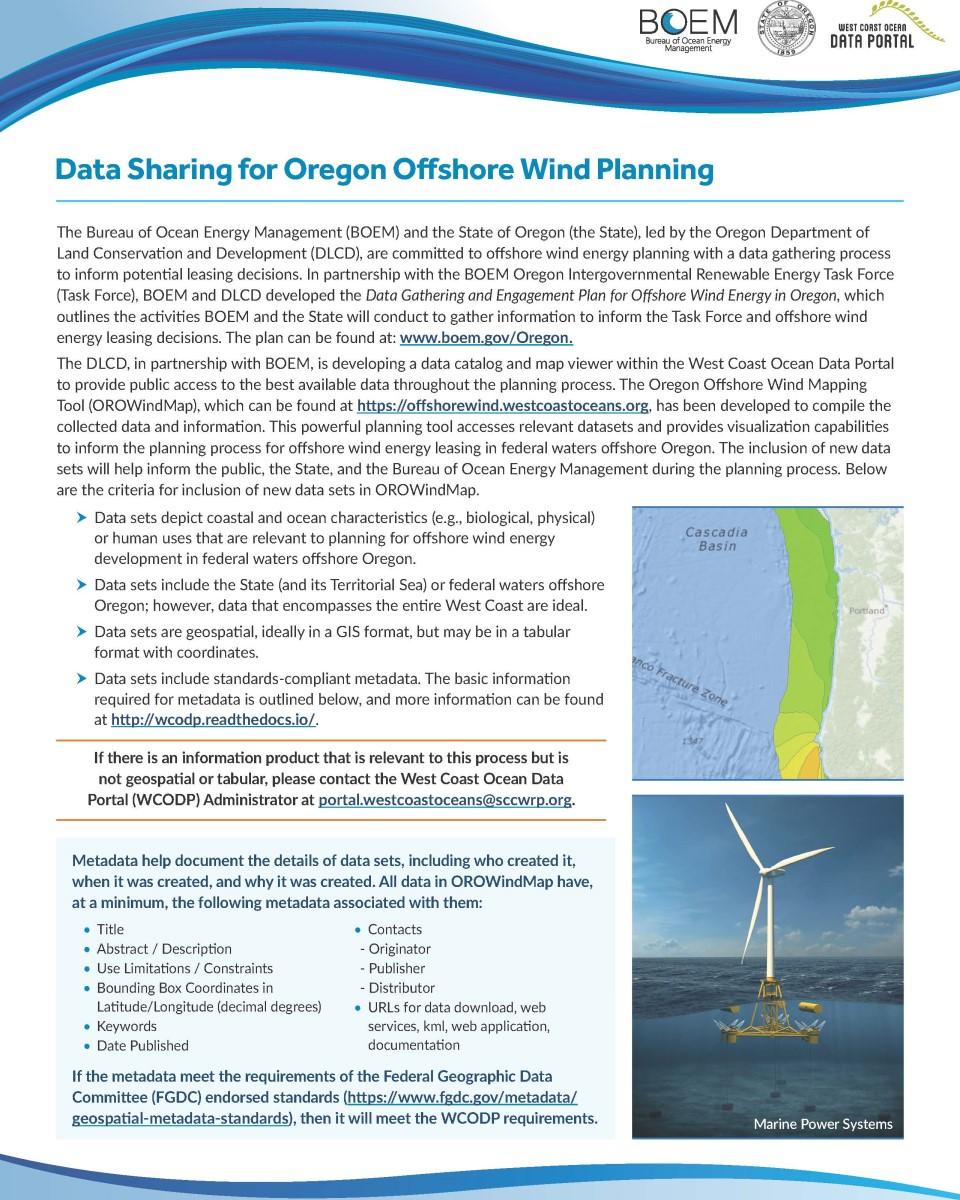 2021 Oregon Offshore Wind Energy Planning Public Webinars | Bureau of ...