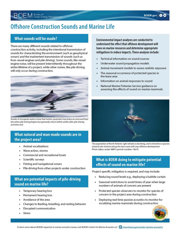 Fact Sheets | Bureau of Ocean Energy Management